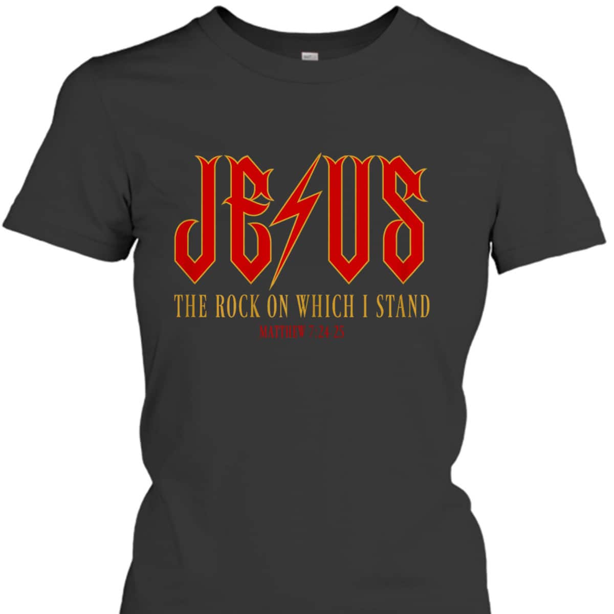 Christian Jesus Rock Band Matthew 7:24 Retro Vintage Bible Verse T ...
