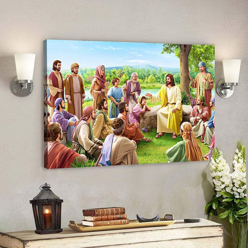 Jesus Preaching Jesus Christ Faith Printed Poster For Christian - PODRoyal
