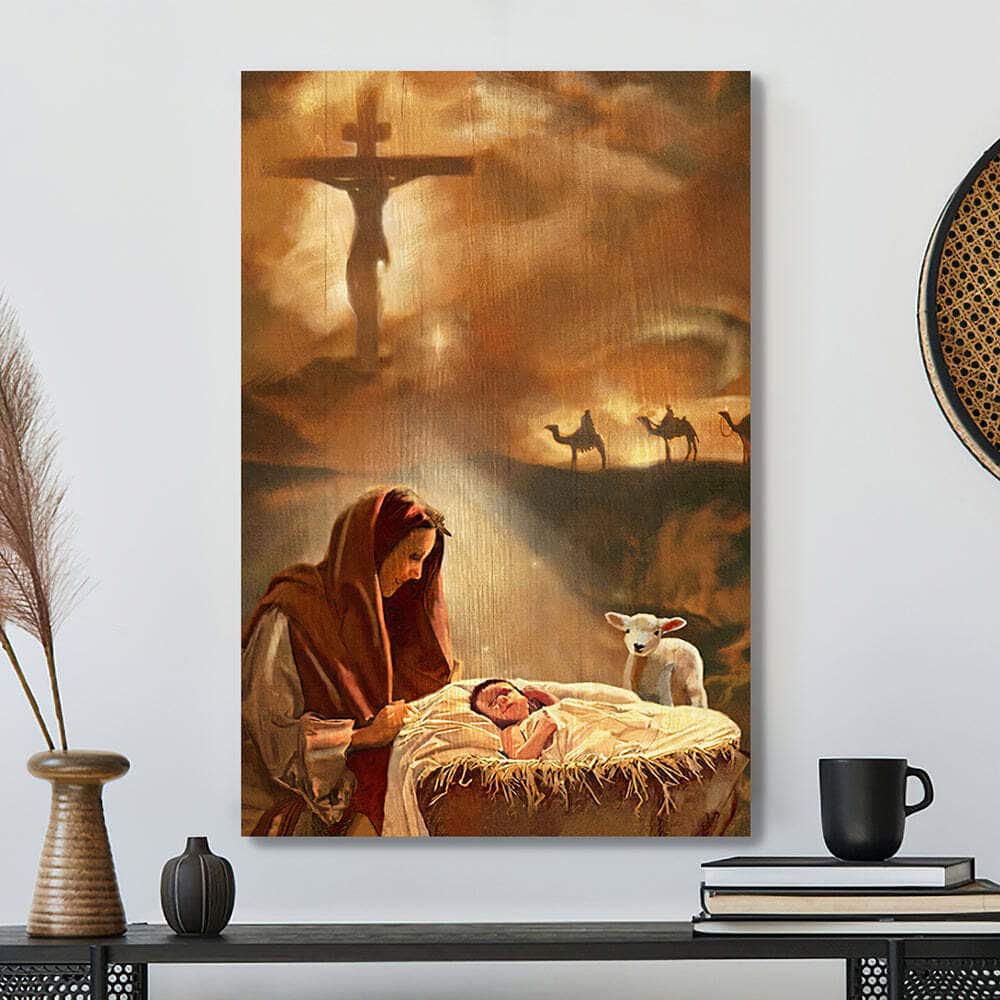 Christian Scripture Bible Verse Maria And Jesus Canvas Print - PODRoyal