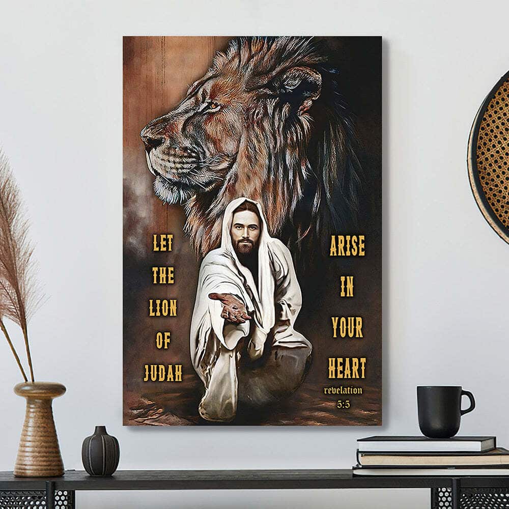 Scripture Jesus Christ Let The Lion Of Judah Arise Jesus Canvas Print ...