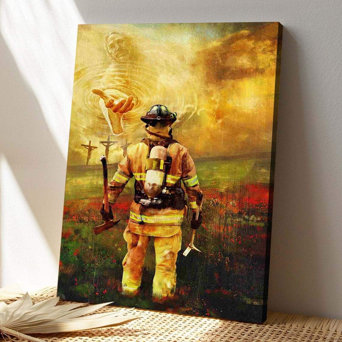 Christian Jesus And Firefighter To The Beautiful World Bible Verse ...