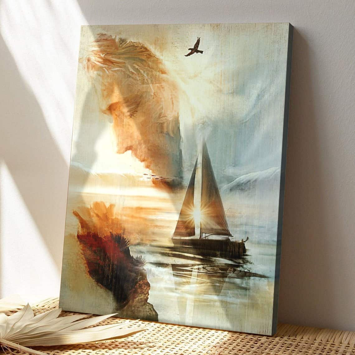 Christian Jesus Amazing Boat Bible Verse Canvas Print - PODRoyal