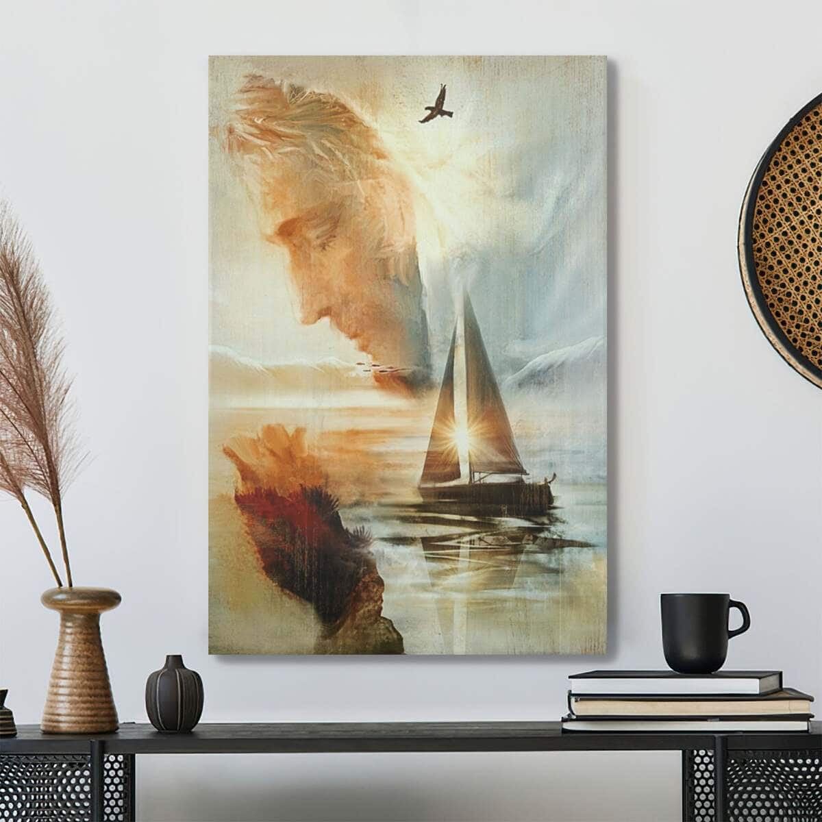 Christian Jesus Amazing Boat Bible Verse Canvas Print - PODRoyal
