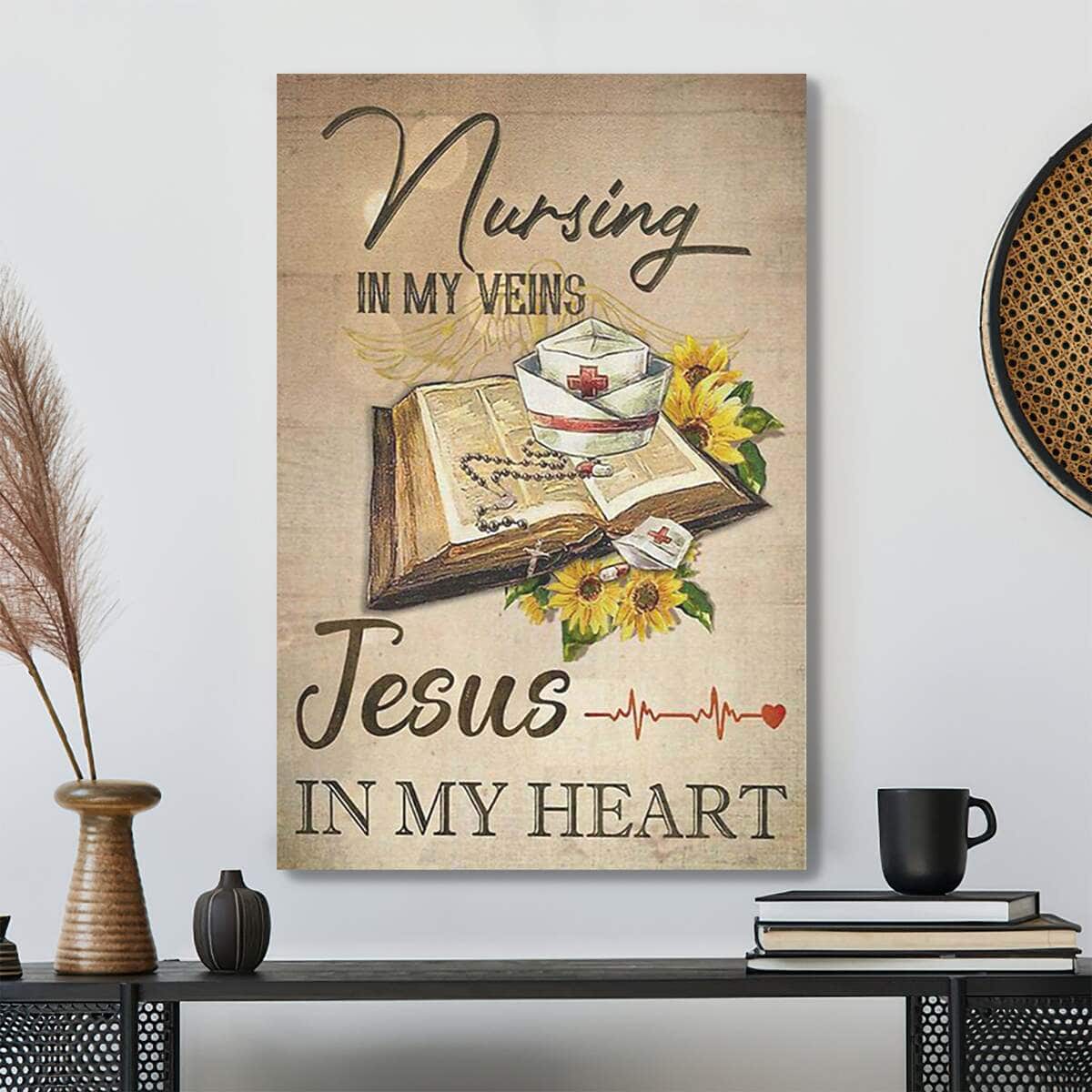 Bible Verse Jesus Nursing In My Veins Jesus Canvas Print - PODRoyal