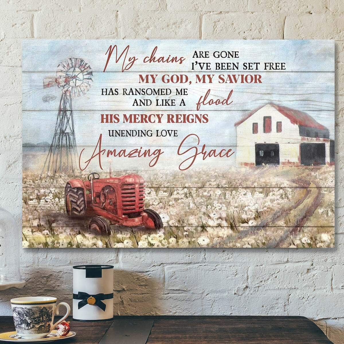 Jesus Peaceful Farm His Mercy Reigns Unending Love Bible Verse ...