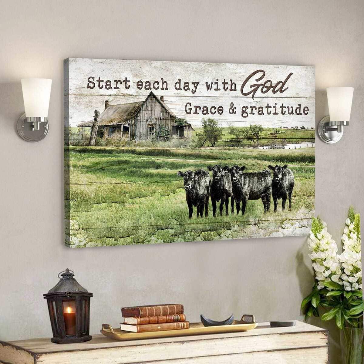 Angus Cows Start Each Day With God Grace And Gratitude Bible Verse ...