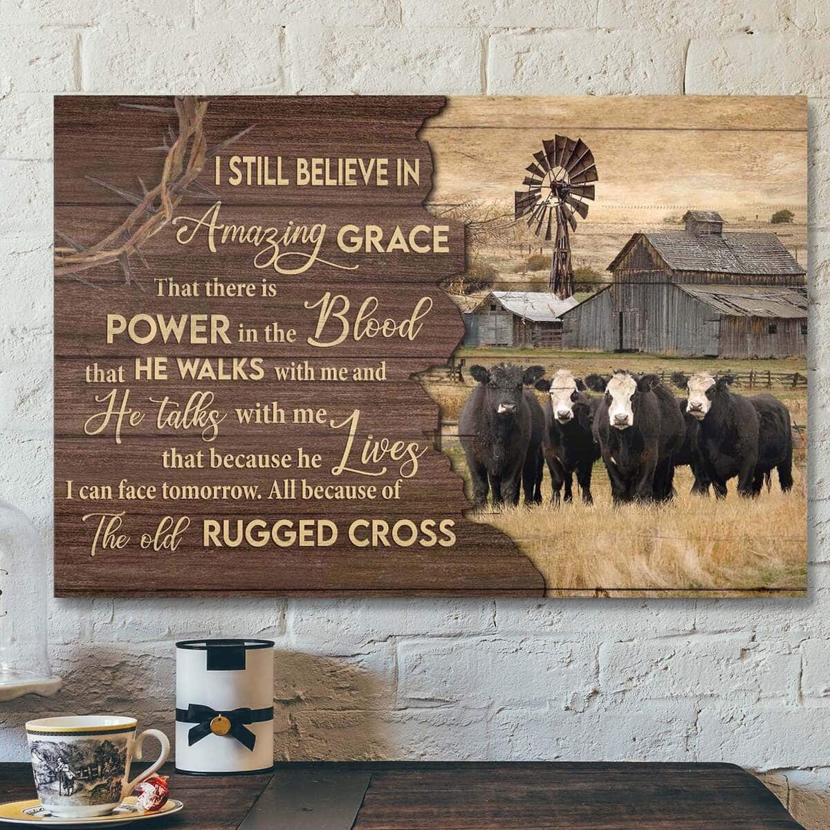 White Face Angus Cattle The Old Rugged Cross Bible Verse Scripture ...