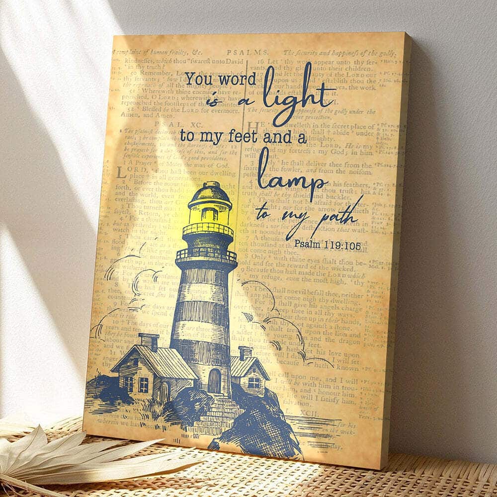 You Word Is A Lamp To My Feet Lighthouse Jesus Lion Jesus Bible Verse ...
