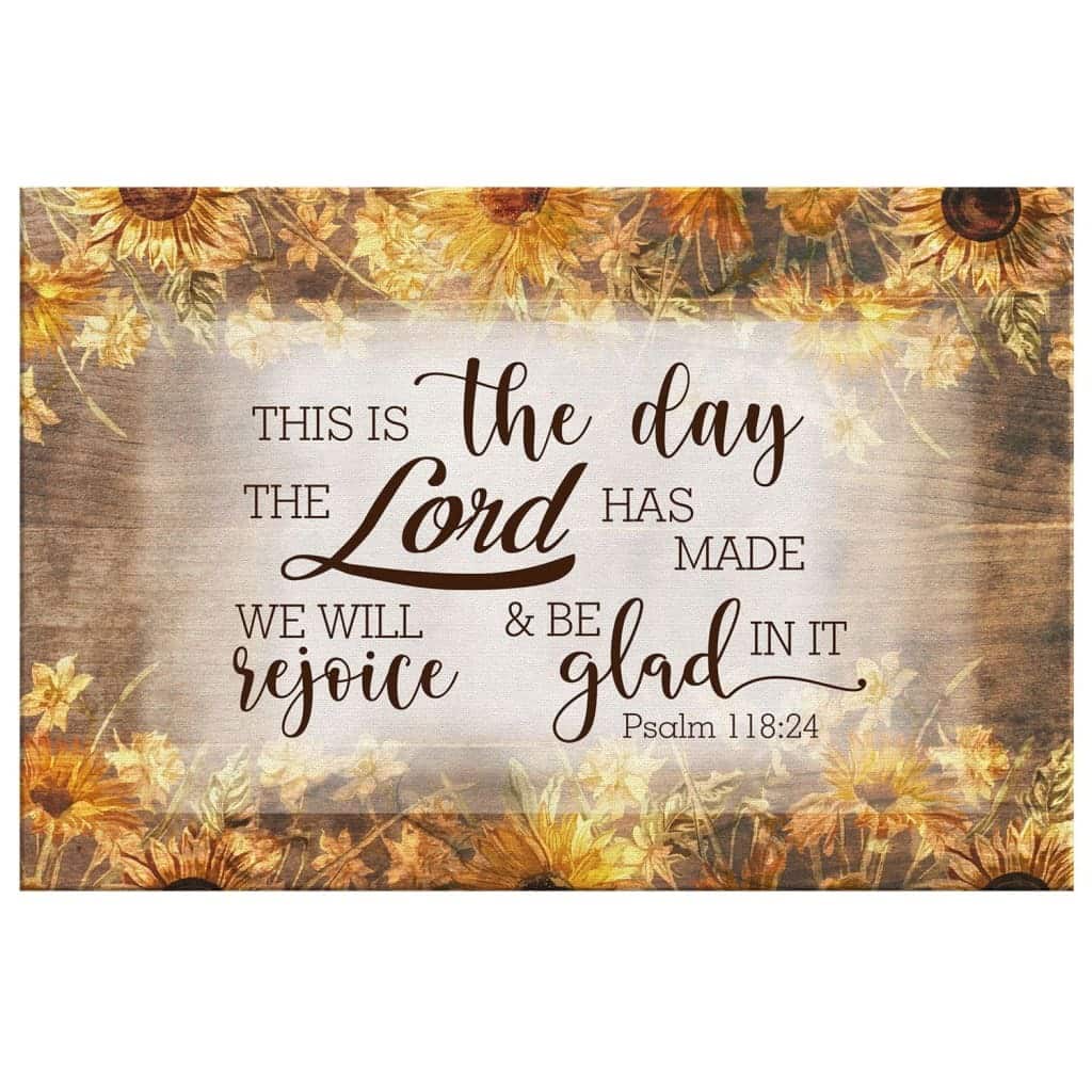 Christian Canvas Wall Art Bible Verse This Is The Day The Lord Has Made